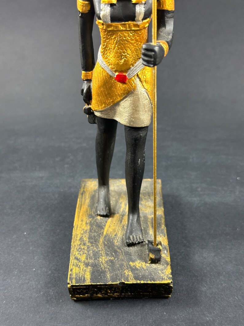 Statue of Ra Harakhte Sun God Crowned With a Solar Disk Green Ancient ...