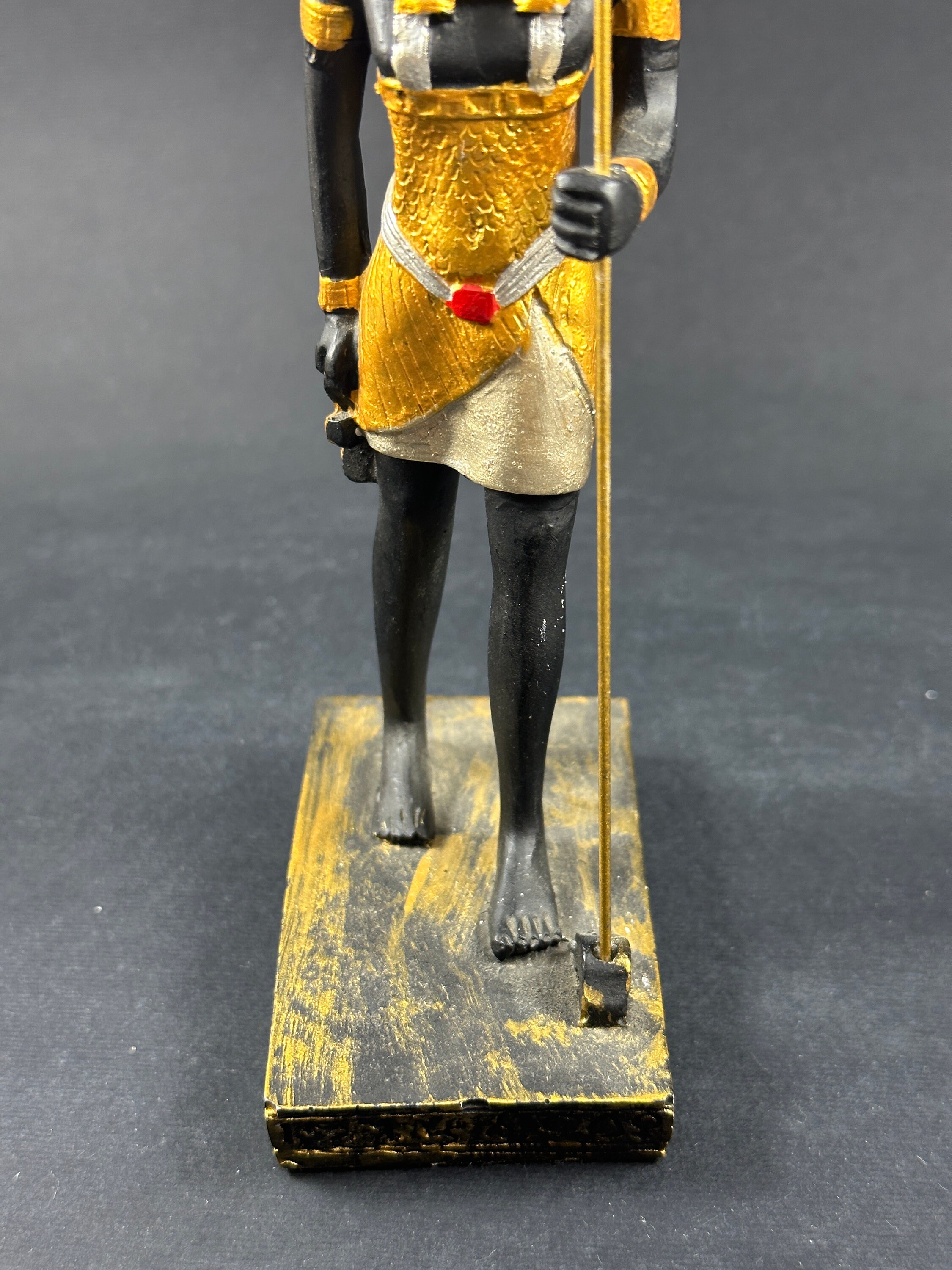 Statue of Ra Harakhte Sun God Crowned With a Solar Disk Green Ancient ...