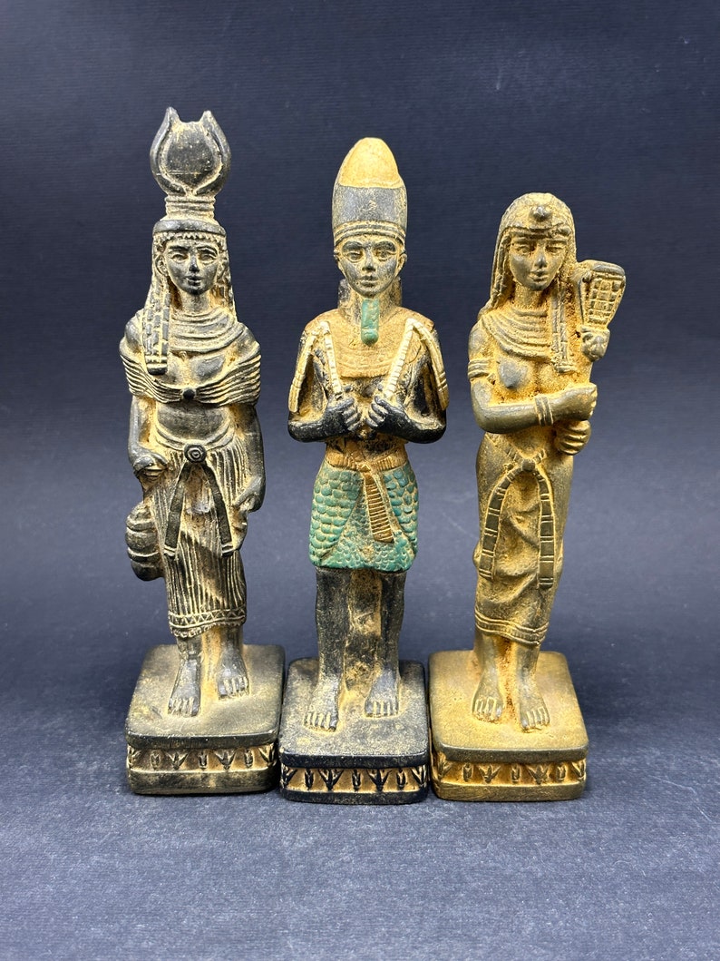 Set of Tiny Four Ancient Egyptian Deities Statues Egyptian Statue ...