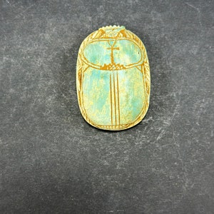 Vintage Sacred Scarab Beetle Amulet Sculpture Unique Carved Stone ...