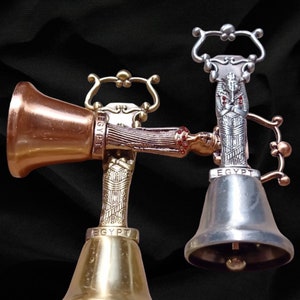 Set of 3 Pharaonic Egyptian Metal Call Bell Hand Bell Egyptian ...