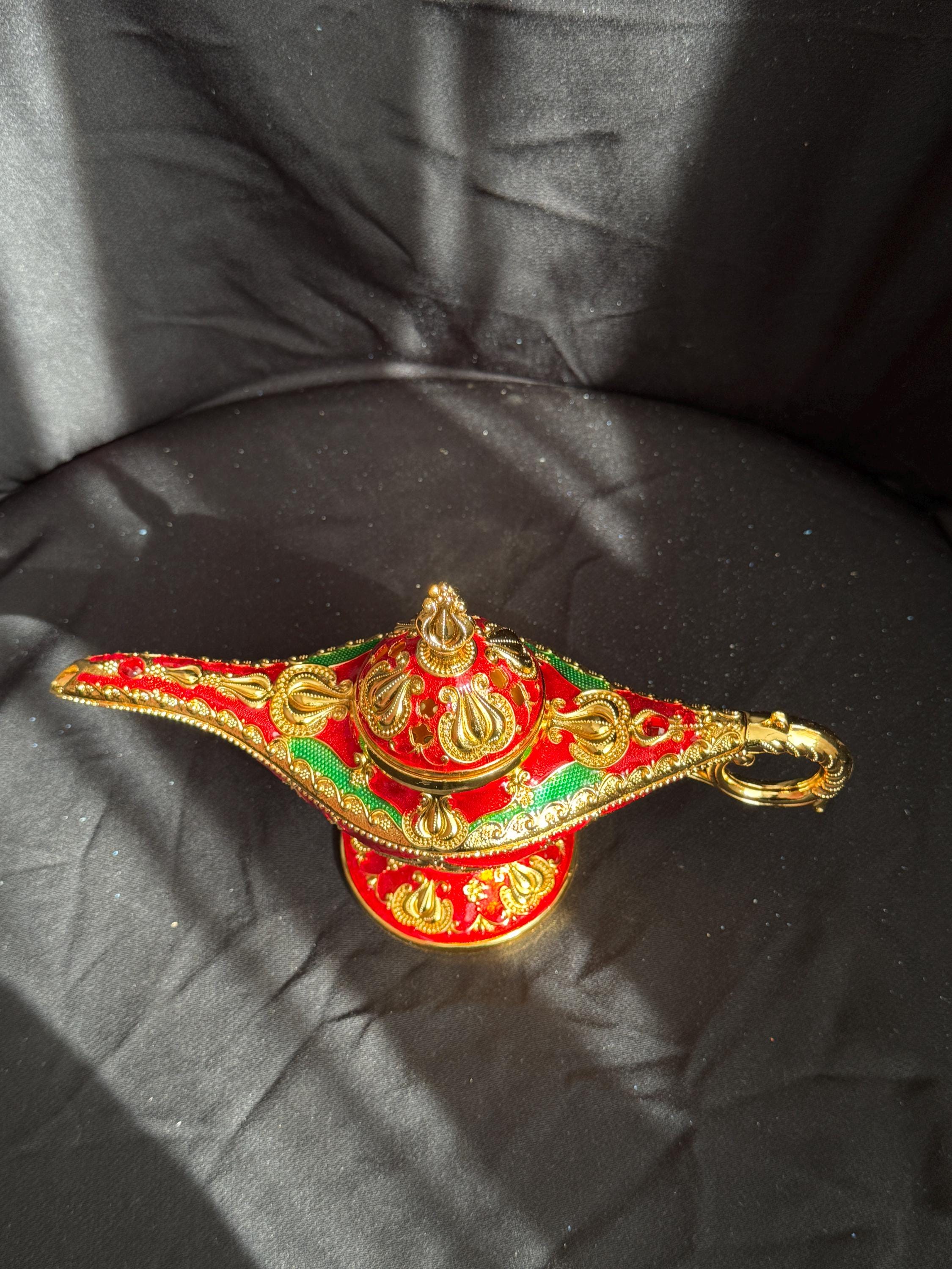 Egyptian Aladdin Lamp Golden Decorated Ornately Embossed Collection for ...