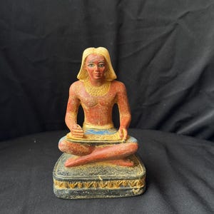 The Seated Scribe Ancient Egyptian Scribe Statue Timeless Wisdom the ...