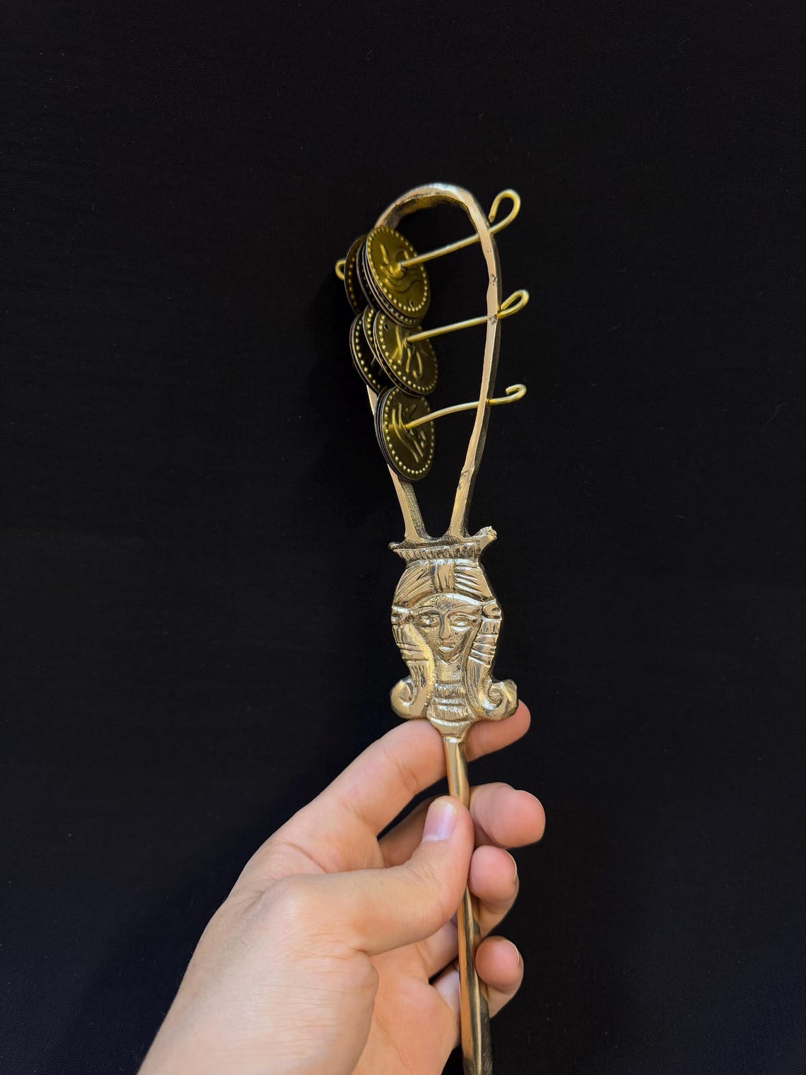 Hathor Sistrum Goddess Sacred Musical Instrument of Ancient Egypt ...