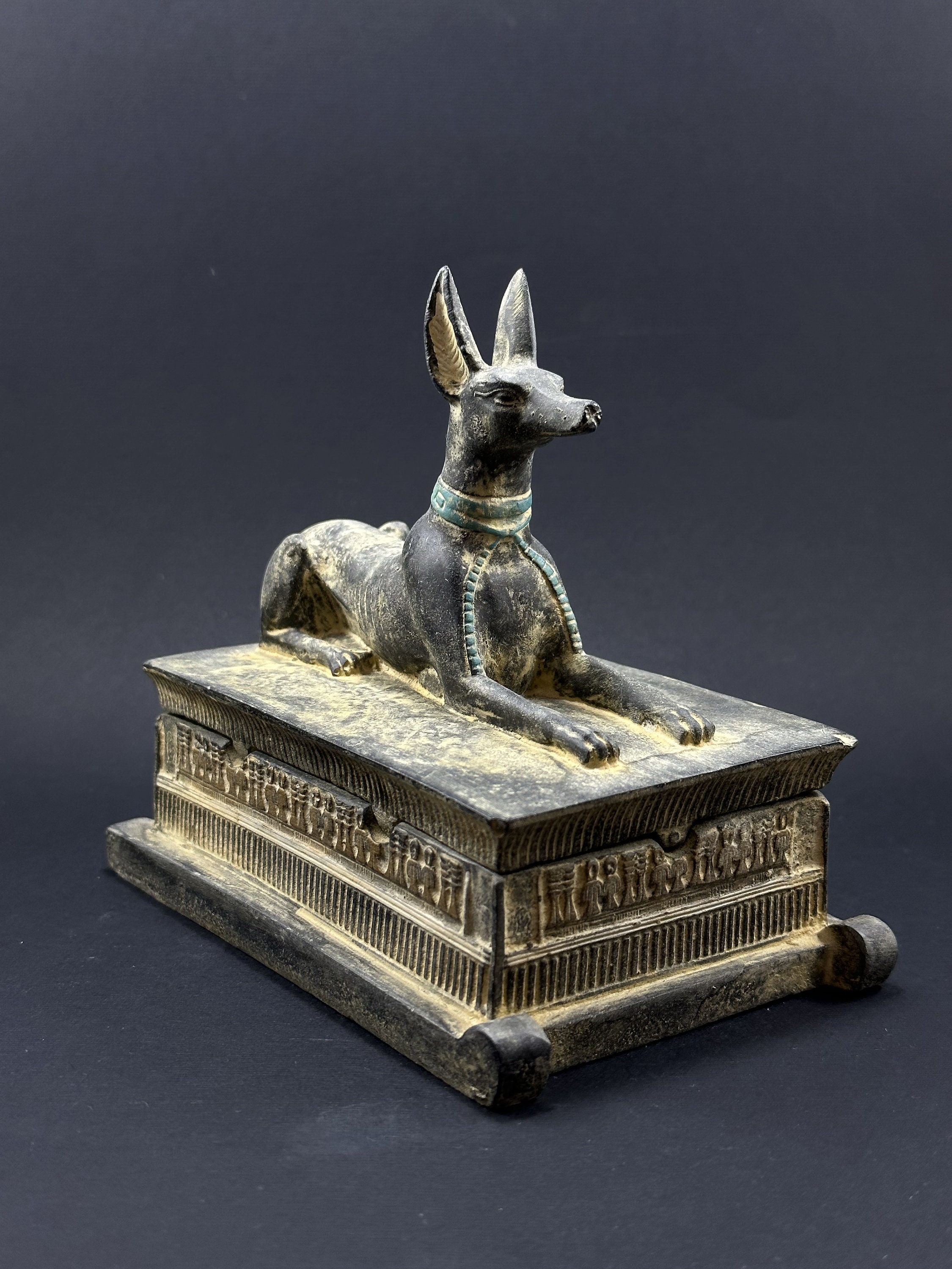 Openable Anubis Tomb Ancient Sculpture Anubis God Sitting on a - Etsy
