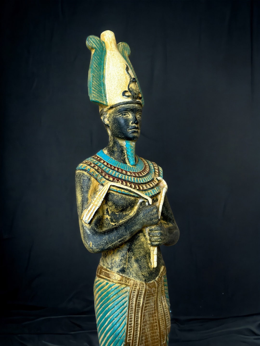 The Love God Statue of Osiris Lord of the Dead and Deceased Black ...