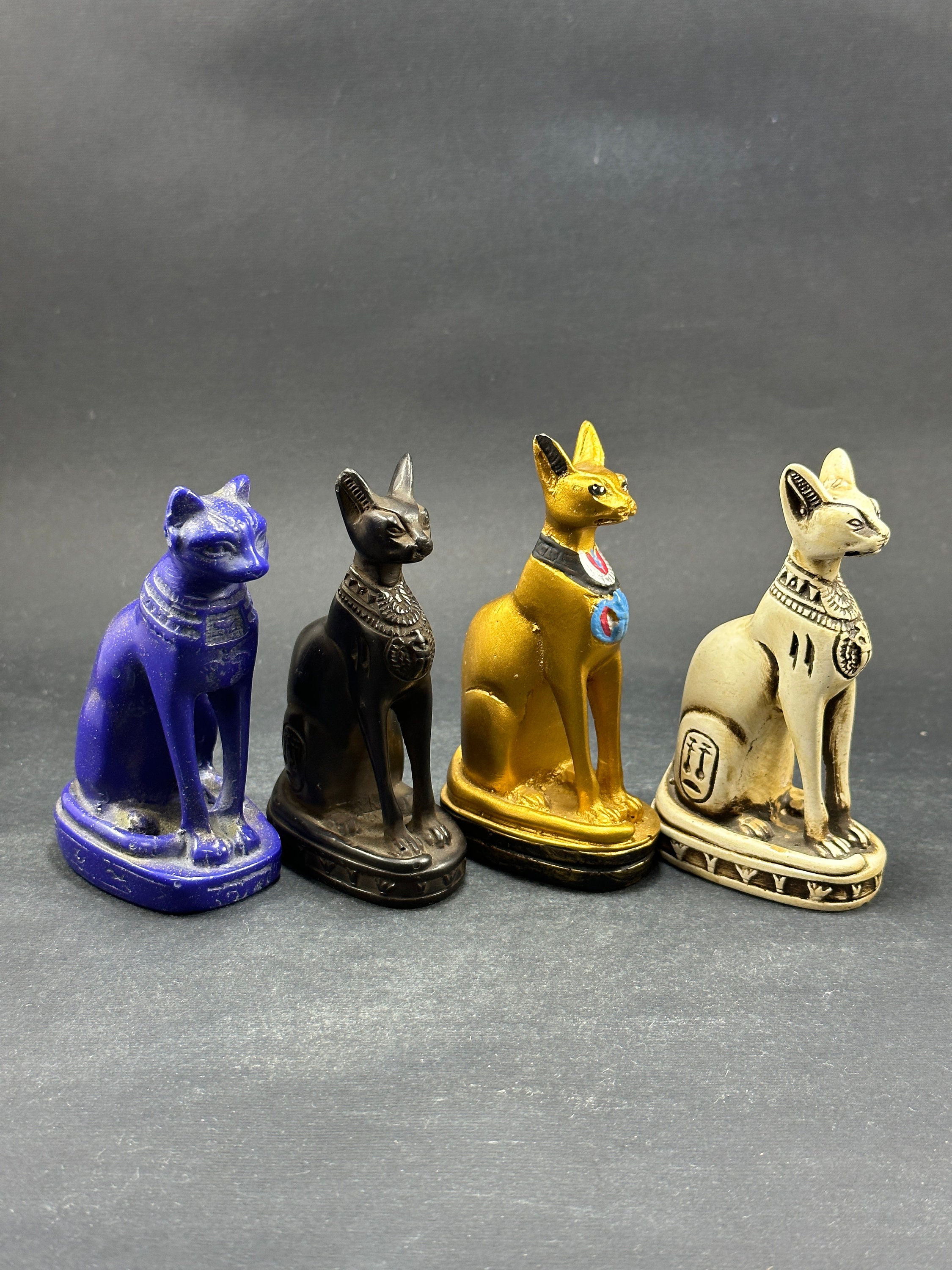 Set of Four Egyptian Bastet Goddess Bastet Different Color - Etsy