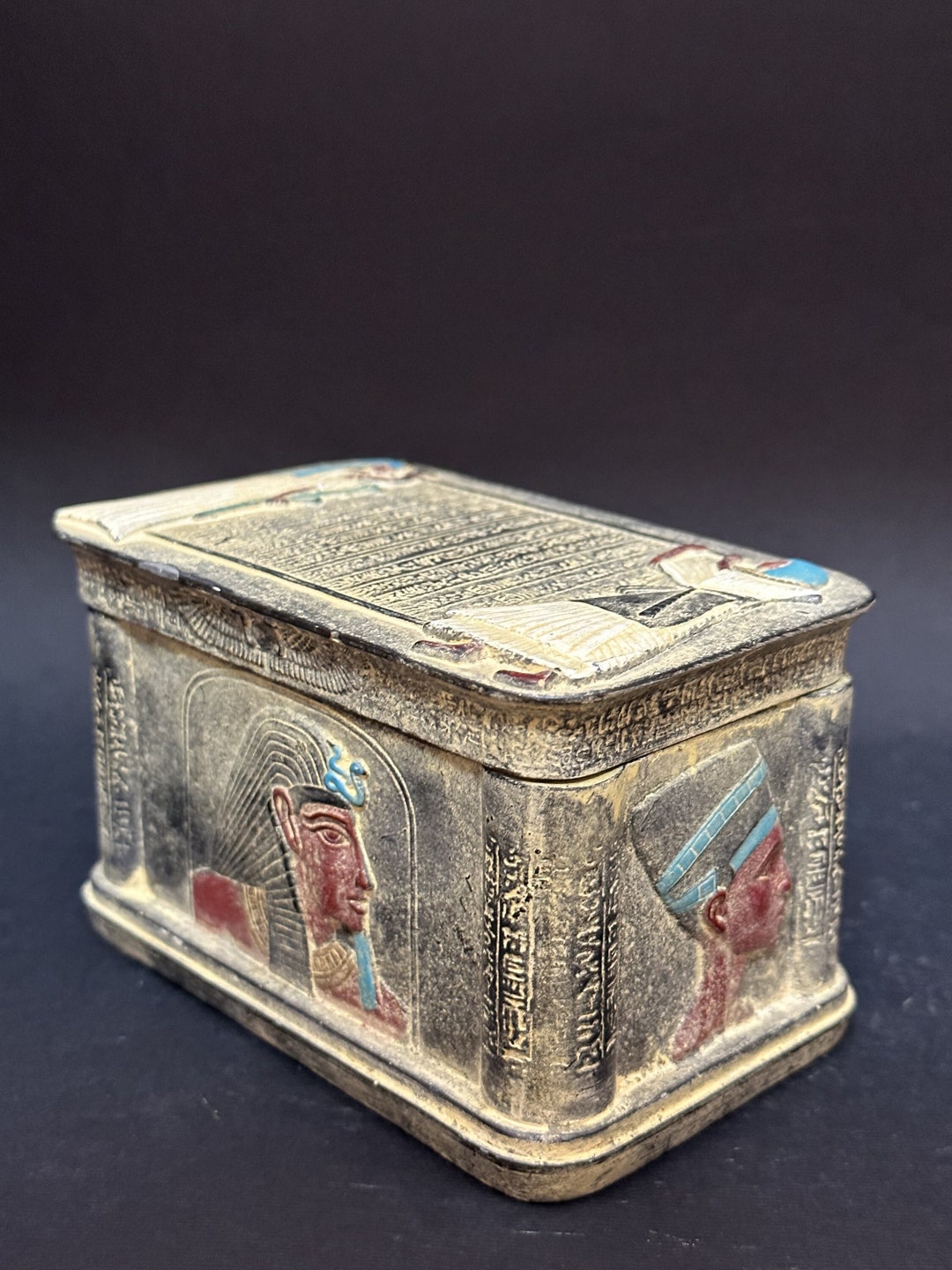 Authentic Treasure Box of Ancient Egyptian Pharaonic Style Treasure ...