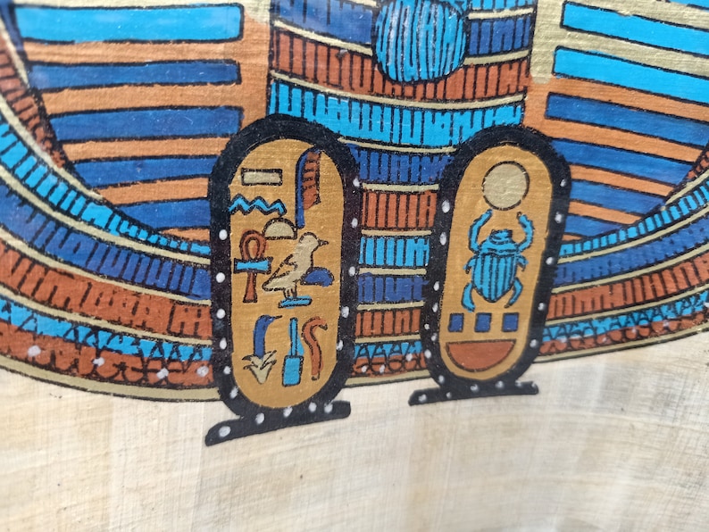King Tut Tutankhamun on Original Papyrus Paper Hand Made in - Etsy