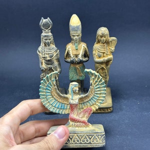 Set of Tiny Four Ancient Egyptian Deities Statues - Egyptian Statue ...