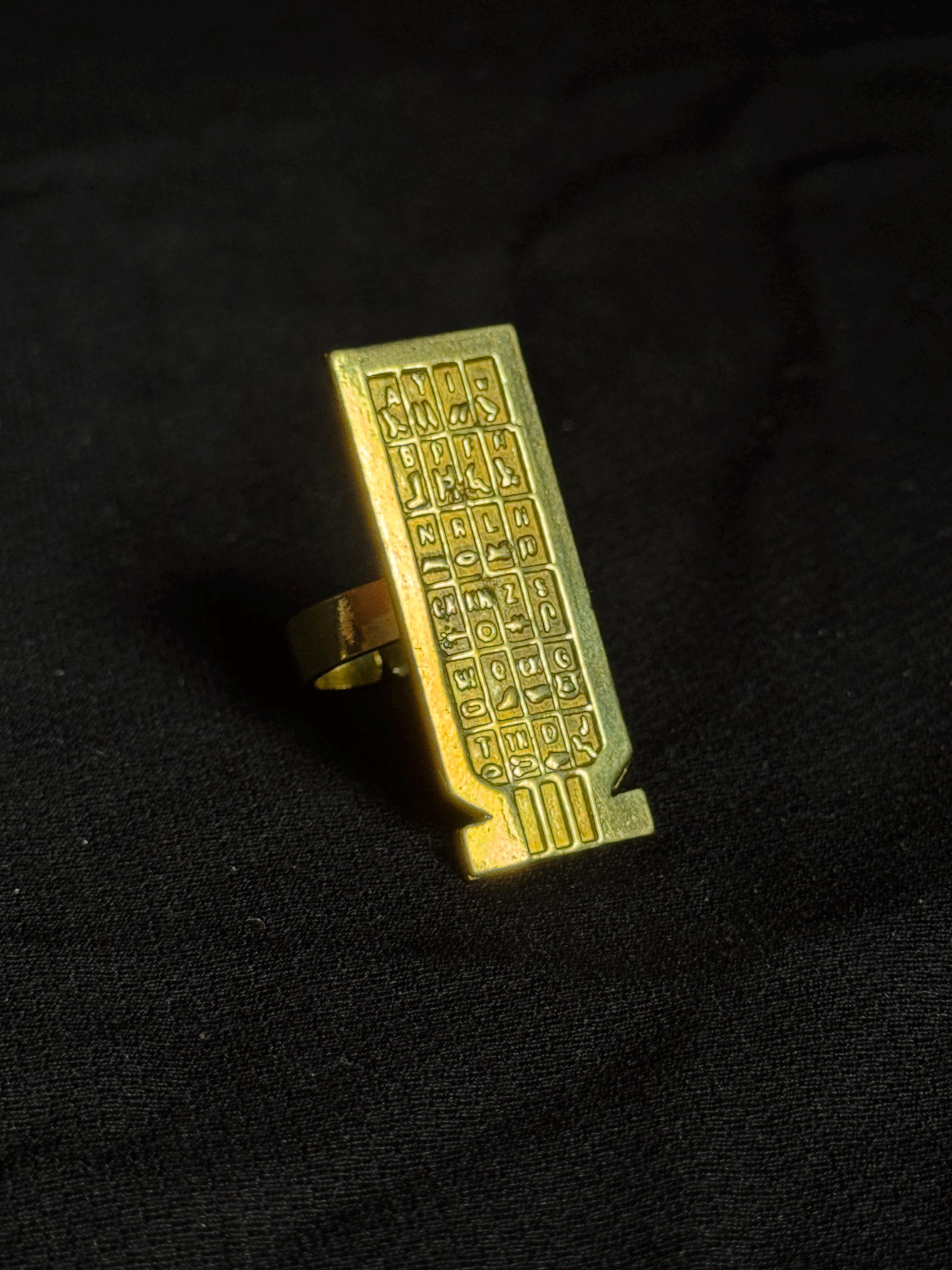 Ancient Egyptian Adjustable Ring With Egyptian Pharaonic Symbols ...