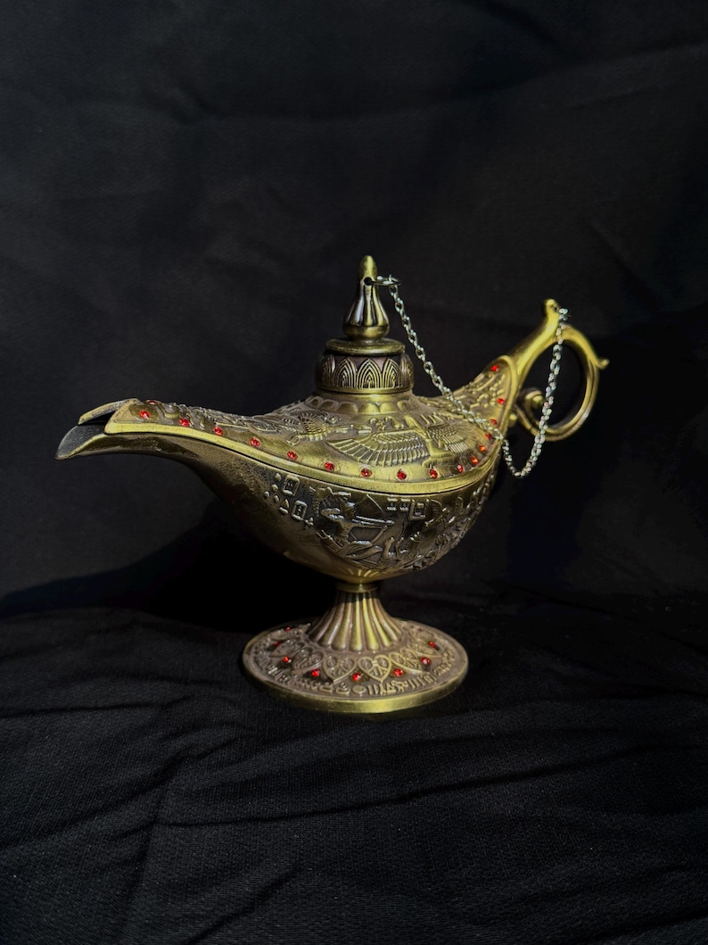 Handmade Aladdin Magic Lamp Genie Lamp Antique Oil Lamp Brass ...