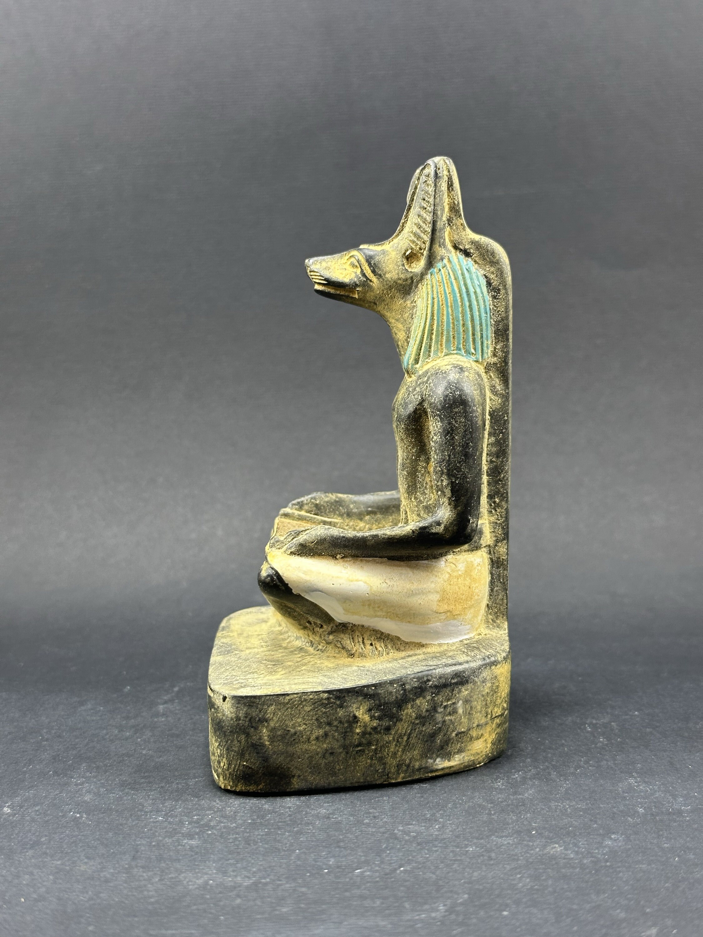 Egyptian Seated Statue Anubis the Statue of the Ancient Egyptian Anubis ...