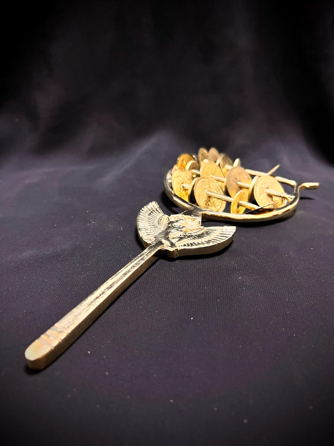 Golden Isis Sistrum of Winged Harmony Made in Egypt - Etsy