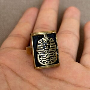 Pharoah Tutankhamun Signet Ring, Adjustable Ring, Revival Jewelry ...