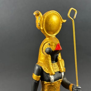 Statue of Ra Harakhte Sun God Crowned With a Solar Disk Green Ancient ...
