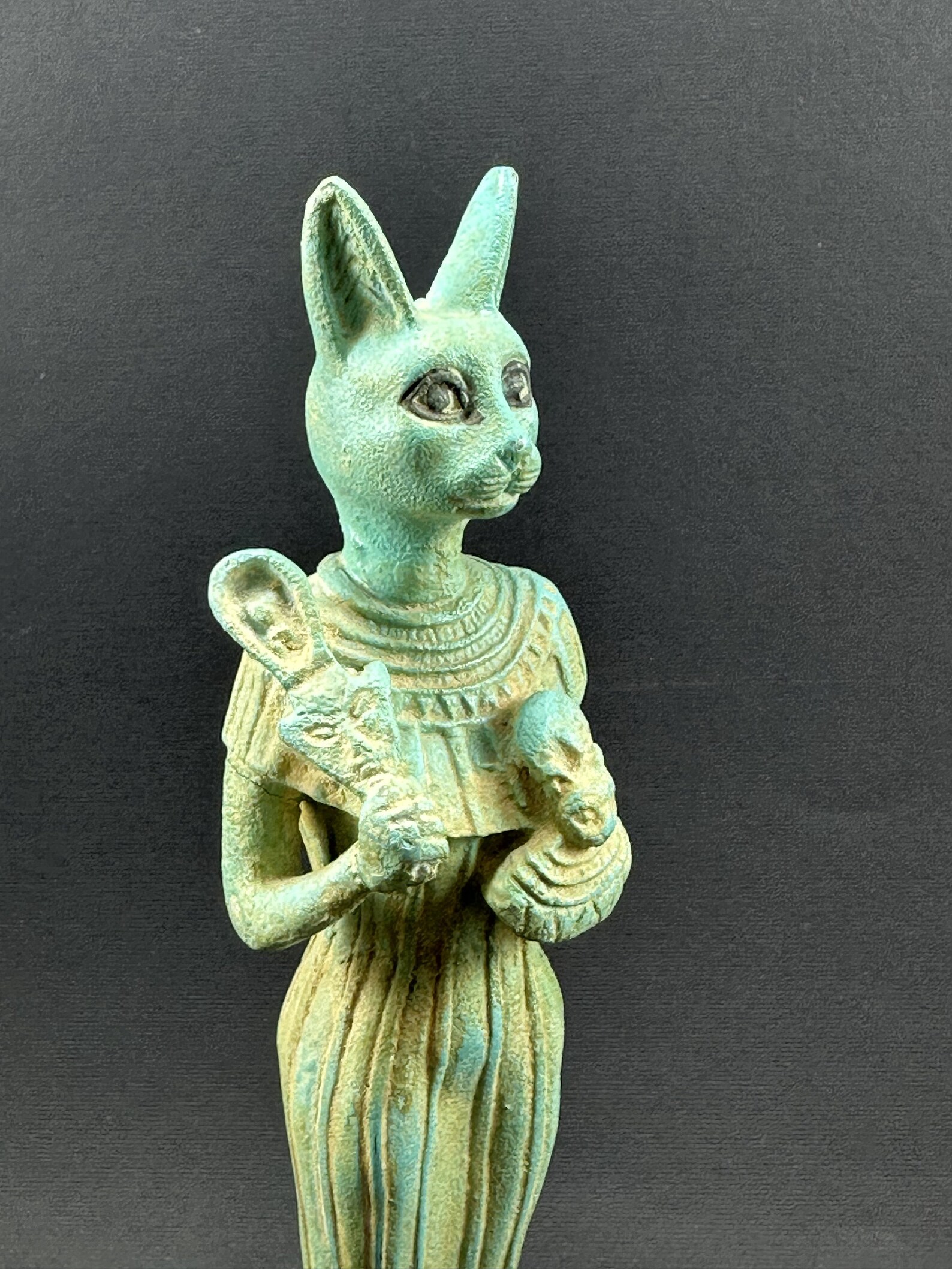 Egyptian Set of Bastet Statues Standing Bastet Statue Free - Etsy