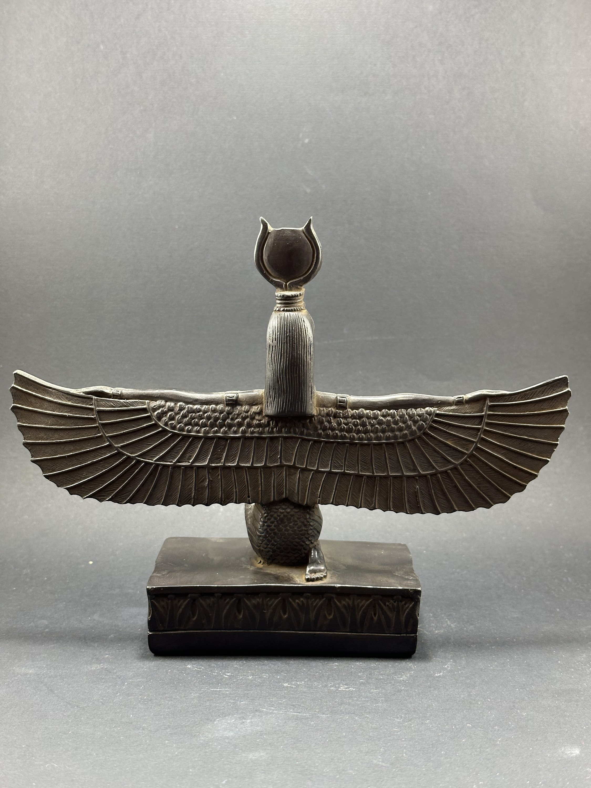 Isis Goddess Statue With Open Wings Ancient Egyptian Statue Poly Stone ...