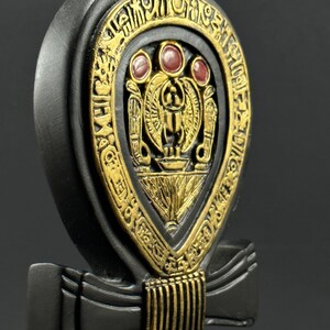 Standing Ancient Egyptian Ankh Key of Life Black and Golden Colors ...