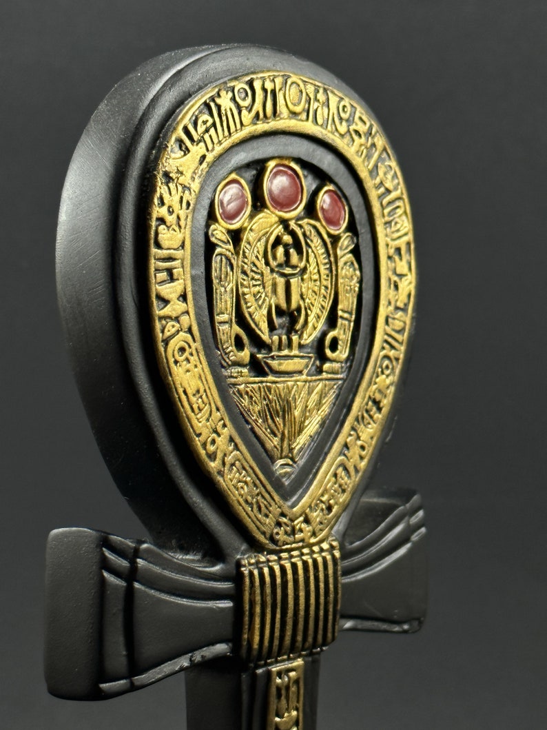 Standing Ancient Egyptian Ankh Key of Life Black and Golden - Etsy