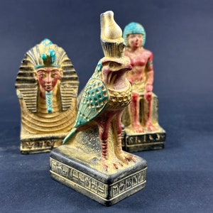 Set of Tiny Four Ancient Egyptian Deities Statues - Egyptian Statue ...