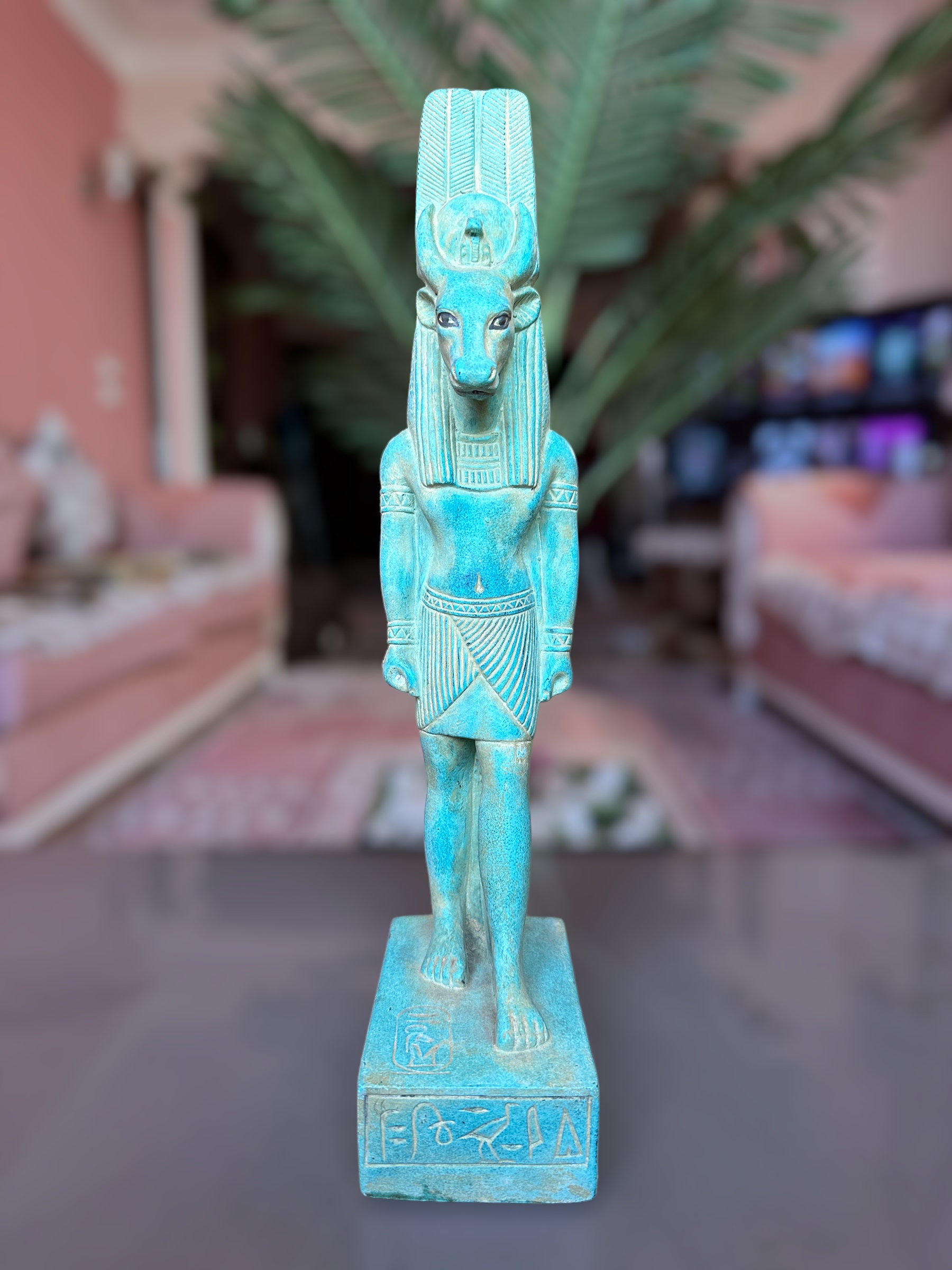 Montu Statue God of War and Lord of Medamud Bulls Head Amazing Stone ...