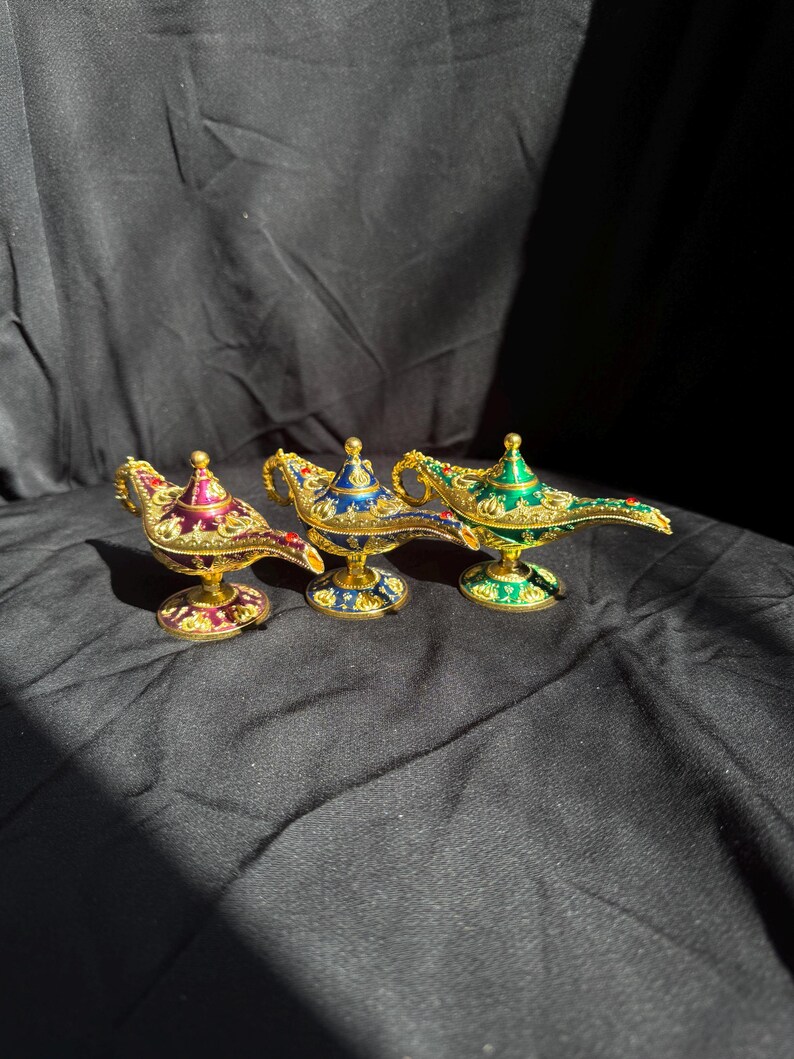 Aladdin Lamp Magic Genie Lamp Vintage Retro Colorful Wishing Incense ...