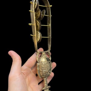 Egyptian Scarab Sistrum Handcrafted Brass Ritual Rattle Temple Sound ...