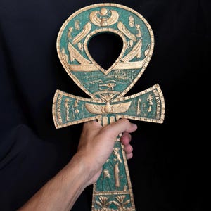 Ankh Key of Life With Pharaonic Symbols Home Decor Egyptian Altar ...