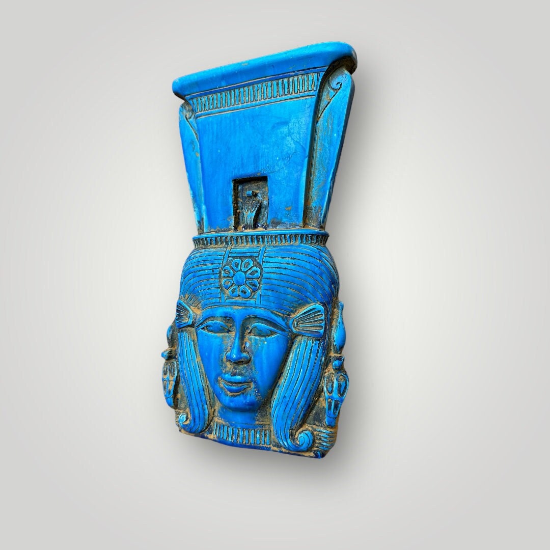 Hathor Face Wall Mounted Stone Egyptian Goddess Mask Made in Egypt. - Etsy