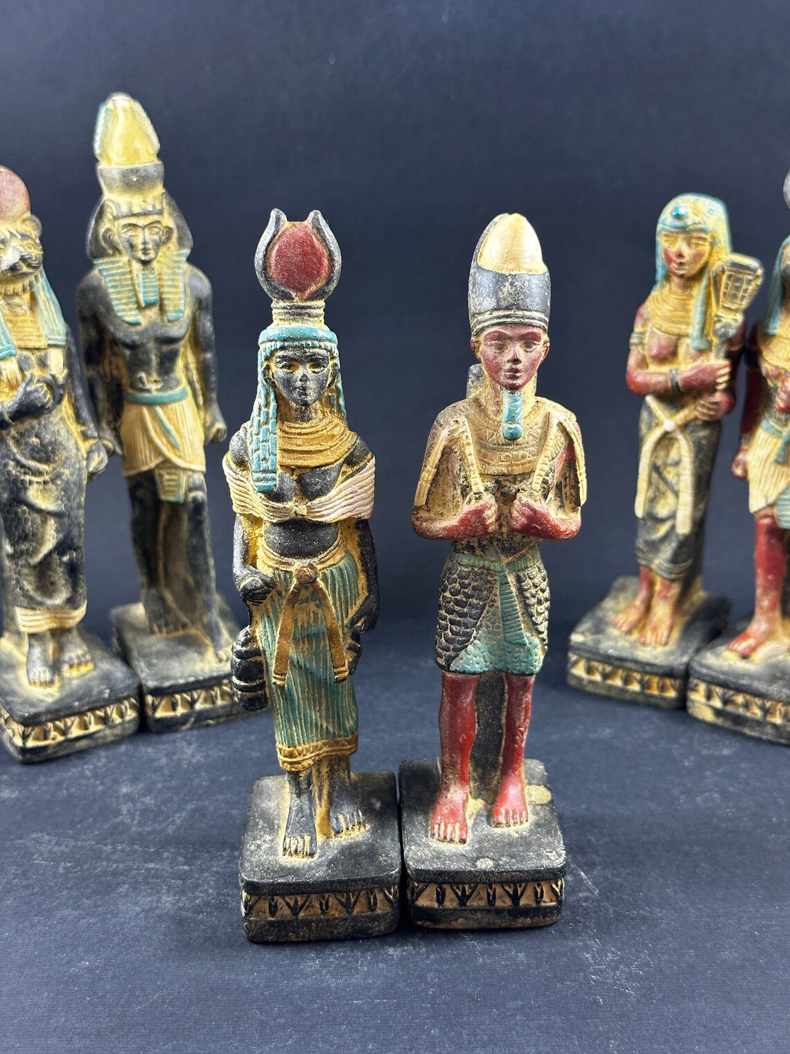 Set of 6 Unique Ancient Egyptian Deities Statues - Etsy