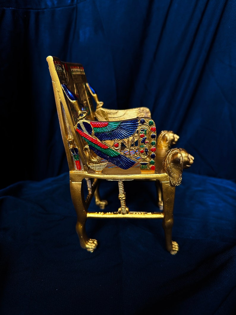 Tutankhamun Lions Throne Museum Chair Original Resin Replica of the ...