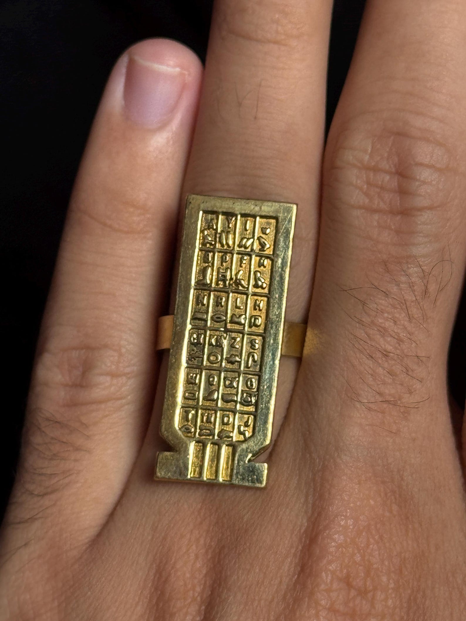 Ancient Egyptian Adjustable Ring With Egyptian Pharaonic Symbols ...