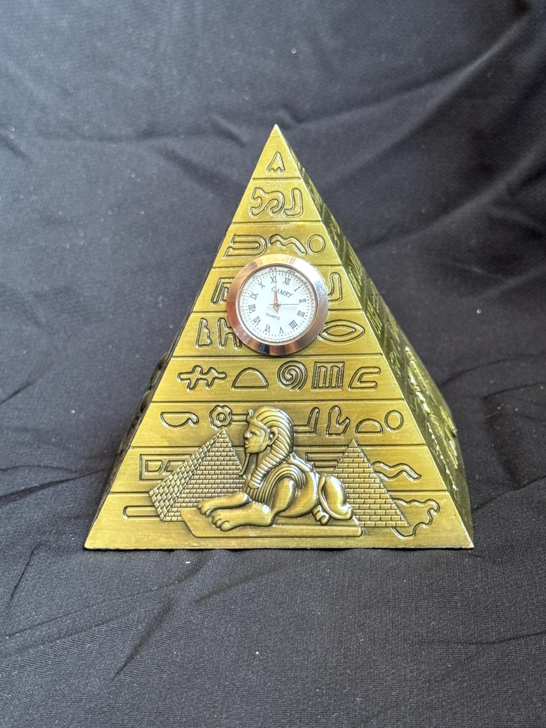 Pyramid Desk Clock Unique Symbol of Ancient Egypt Antique Egyptian ...