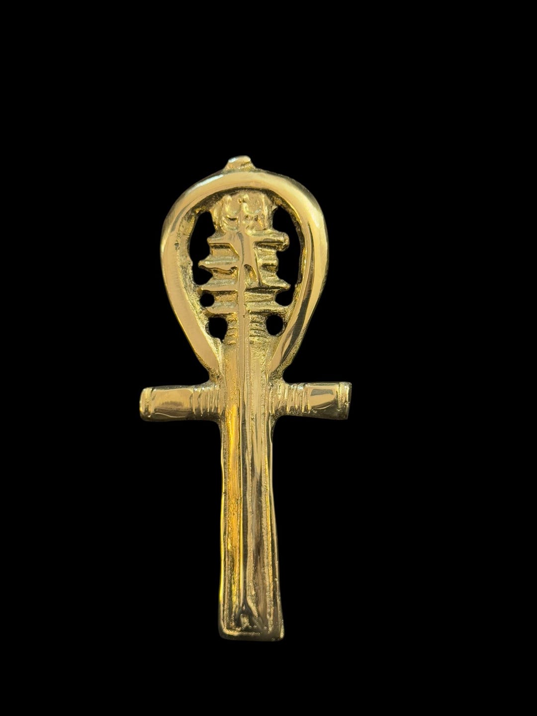 Sacred Brass Ankh With Spine Design Egyptian Life Symbol Amulet ...
