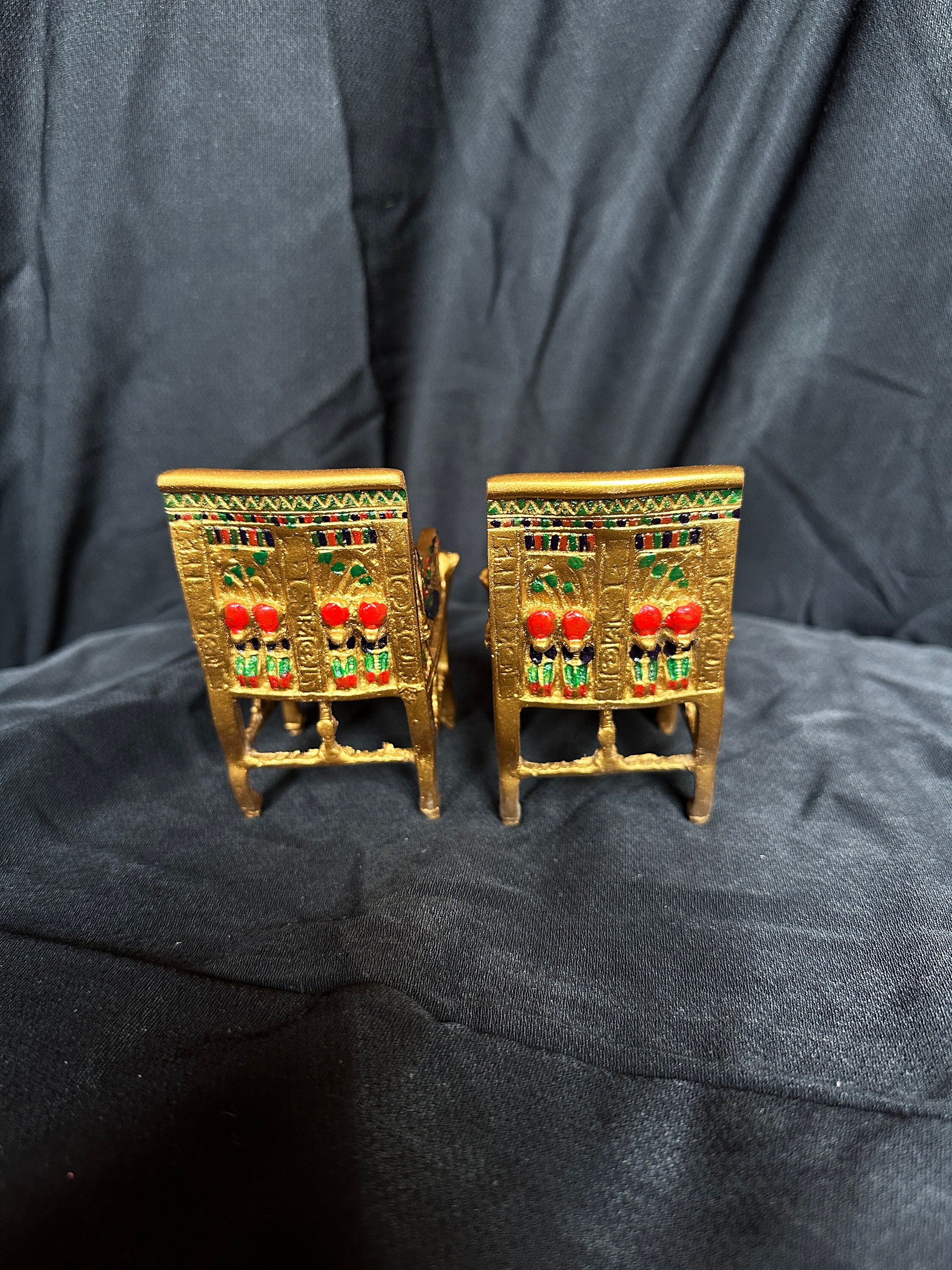 Gorgeous King Tutankhamun Throne - Museum Piece 2 Chairs Original Resin ...