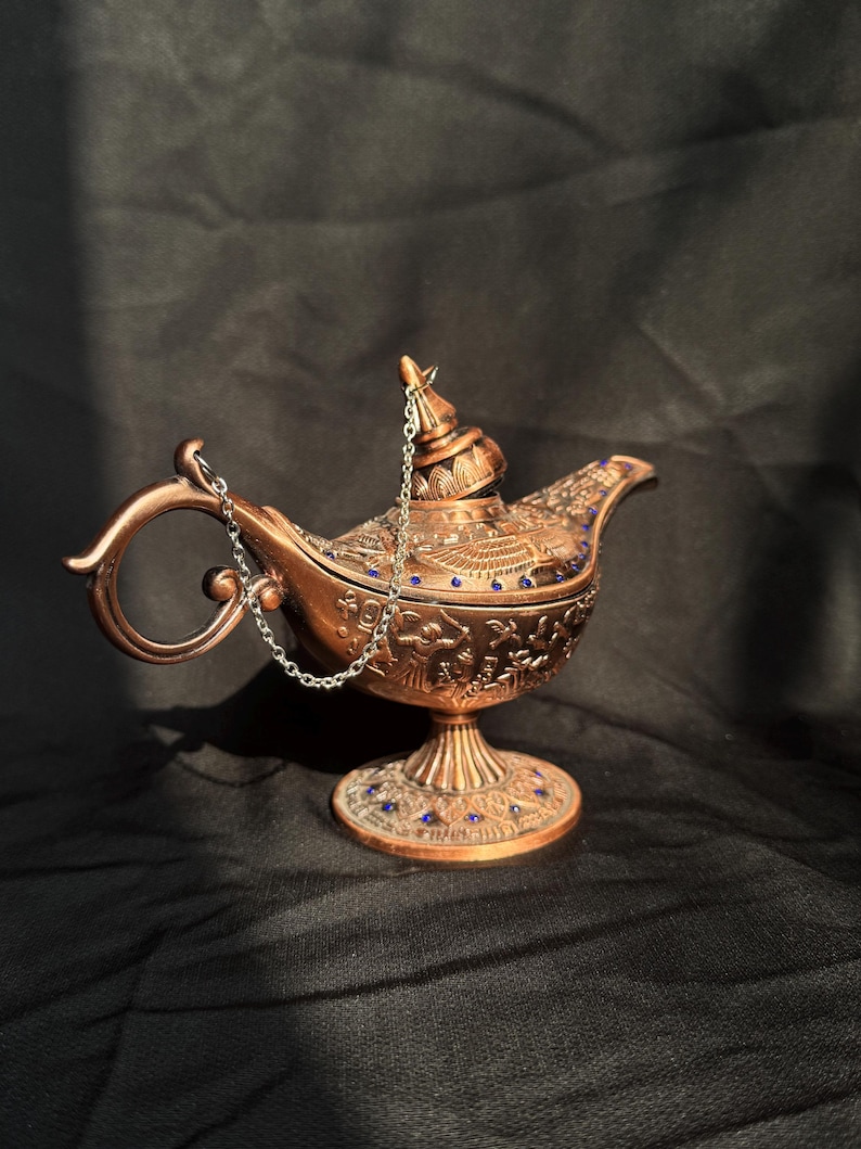 Handmade Aladdin Magic Lamp Genie Lamp Antique Oil Lamp Brass ...