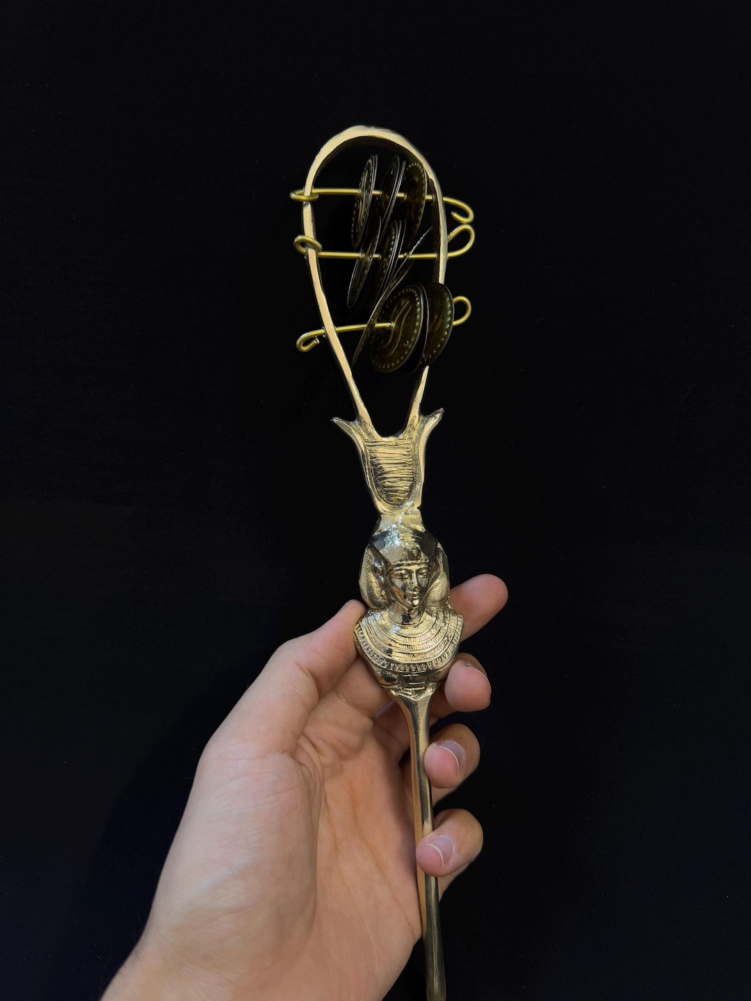 Hathor Sistrum Goddess Sacred Musical Instrument of Ancient Egypt ...