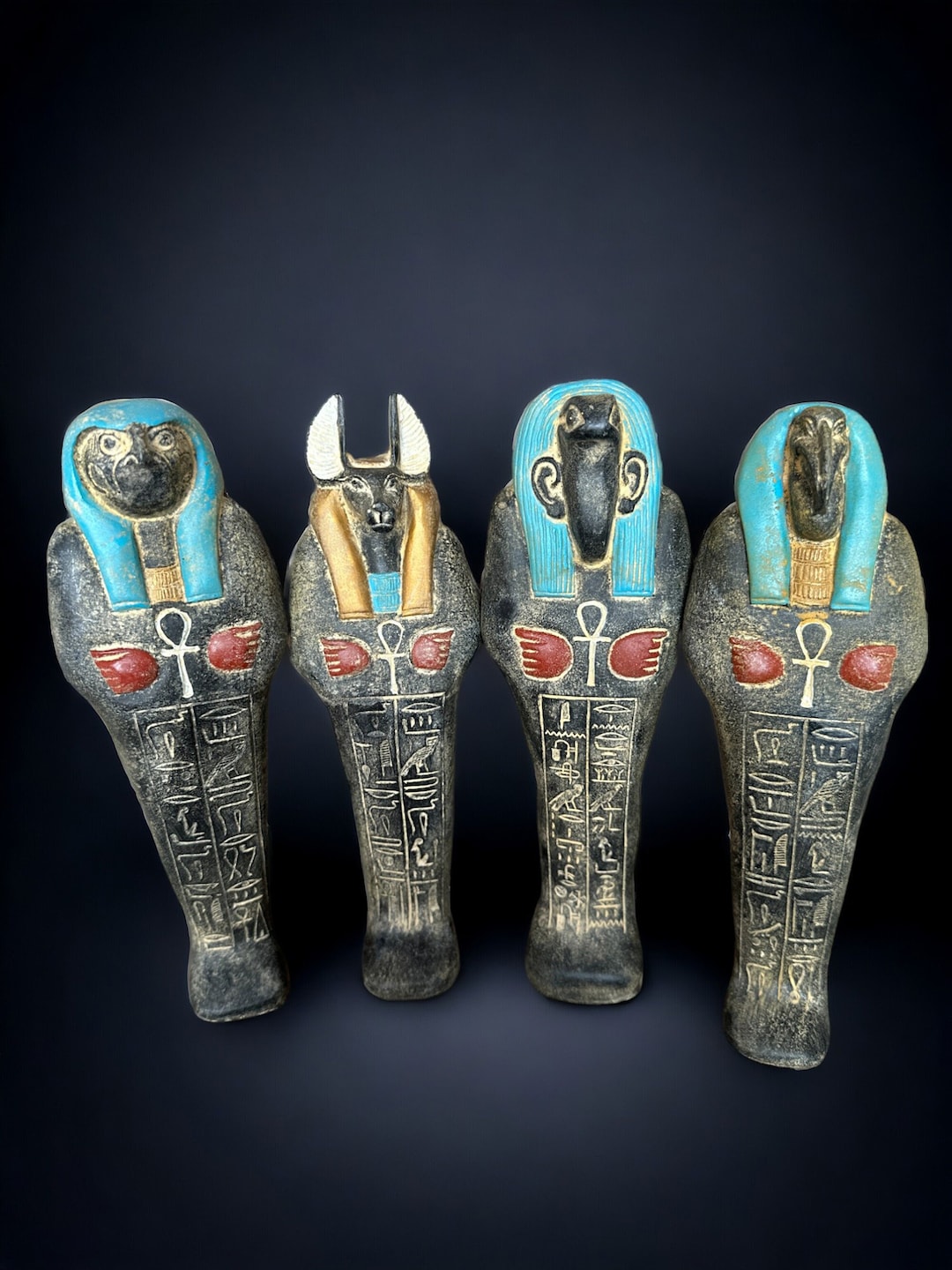 4 Sets of Ushabtis Horus, Anubis, Apep, Thoth, Status Made in Egypt - Etsy