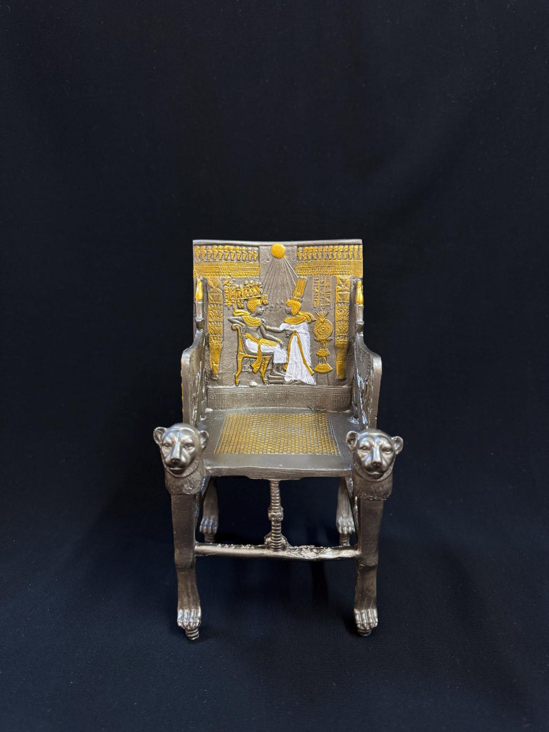 Unique Tutankhamun Lions Throne Museum Chair Original Resin Replica of ...