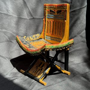 Chair of King Tutankhamun Museum Throne Chair Original Resin Replica of ...