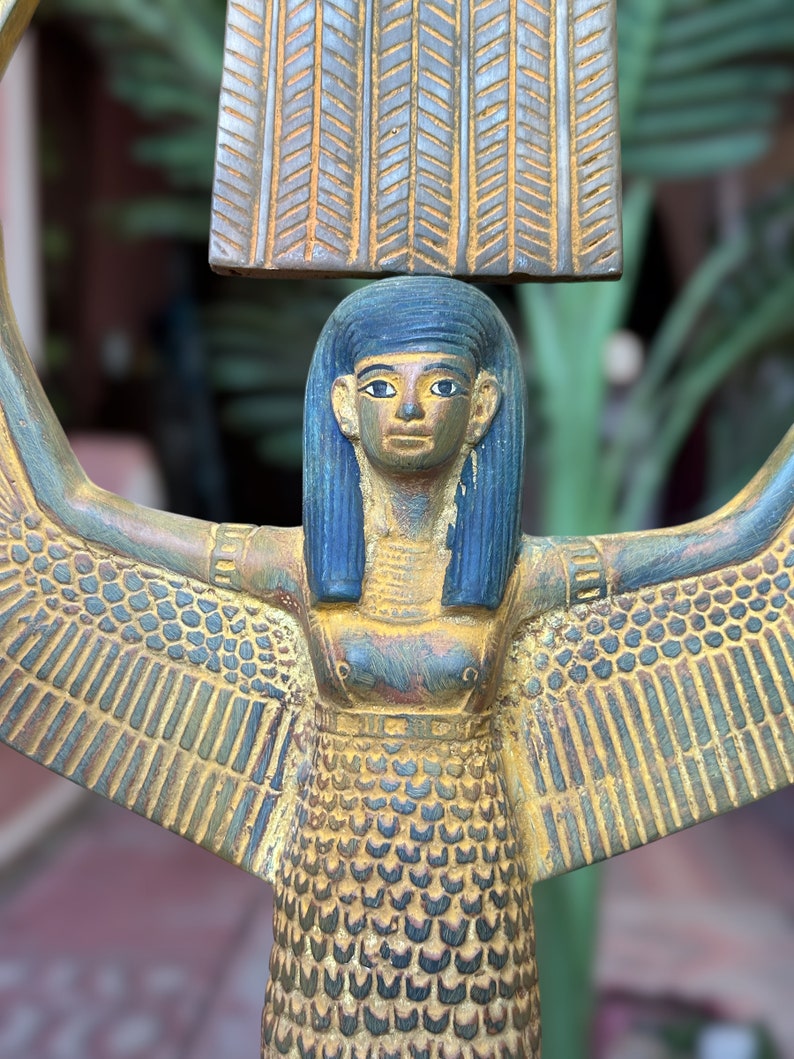 Egyptian Goddess Maat Open Wings Statue Blury Color Best Gift - Etsy