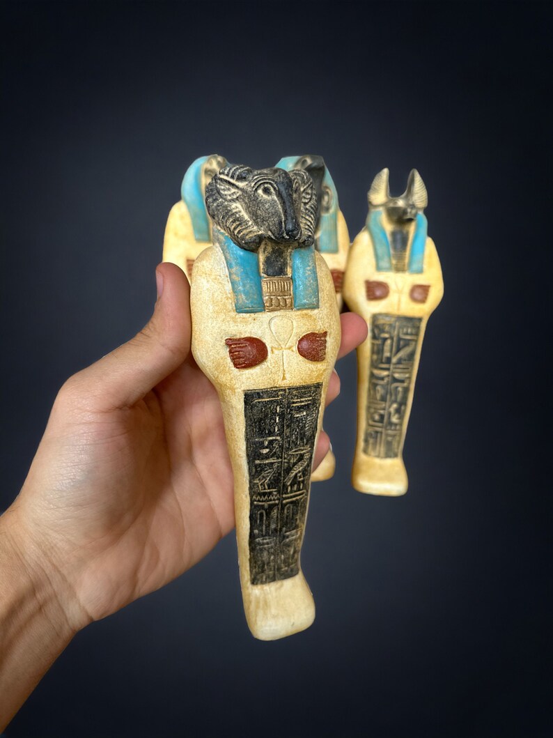 4 Sets of Ushabtis Khnum, Thoth, Anubis, Apep, Status Made in Egypt - Etsy