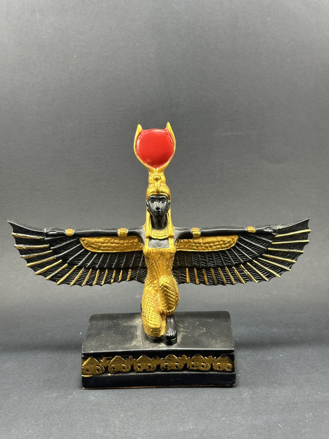 Isis Goddess Handmade Statue Isis With Open Wings Isis Egyptian Statue ...
