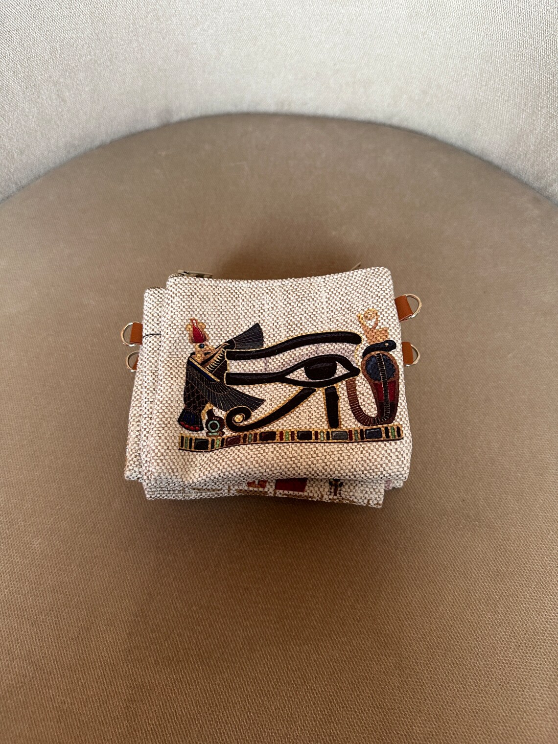 Set of Six Pieces Canvas Wallet - Horus, Eye of Horus, Pyramids of Giza ...