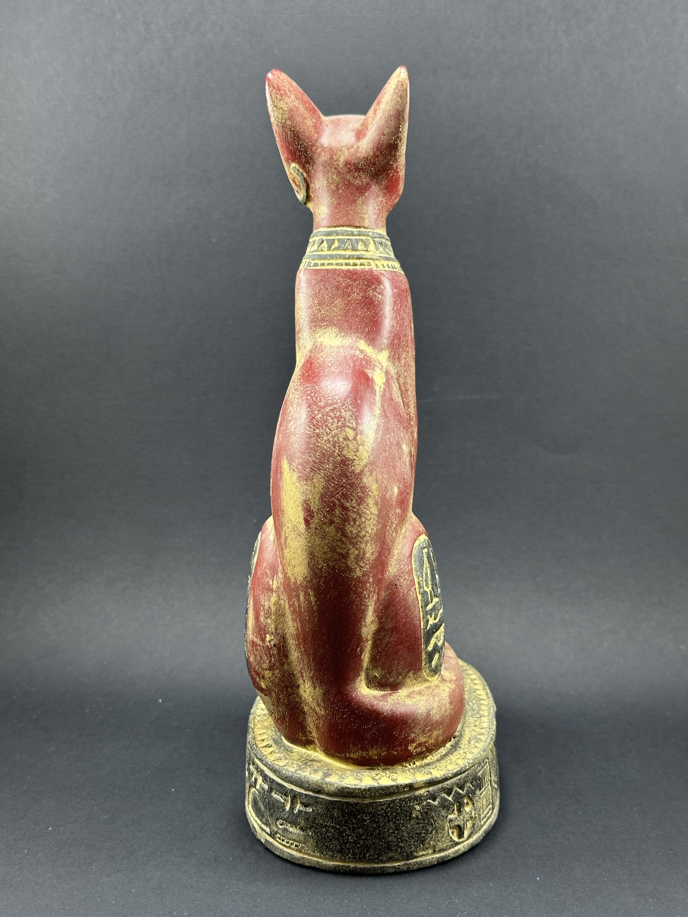 Unique Statue of Egyptian Bastet Goddess Statue Red Color With - Etsy