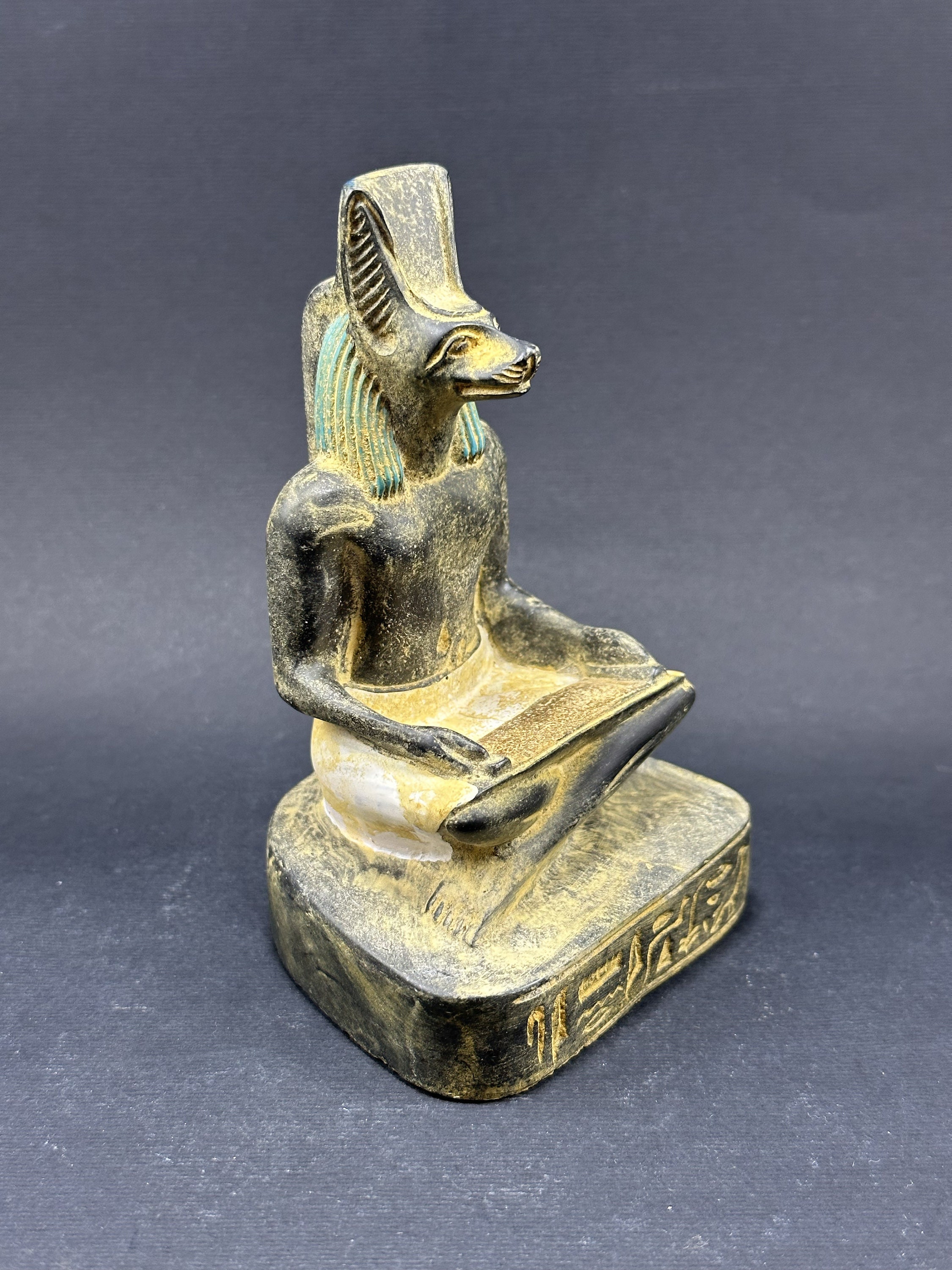 Egyptian Seated Statue Anubis the Statue of the Ancient Egyptian Anubis ...
