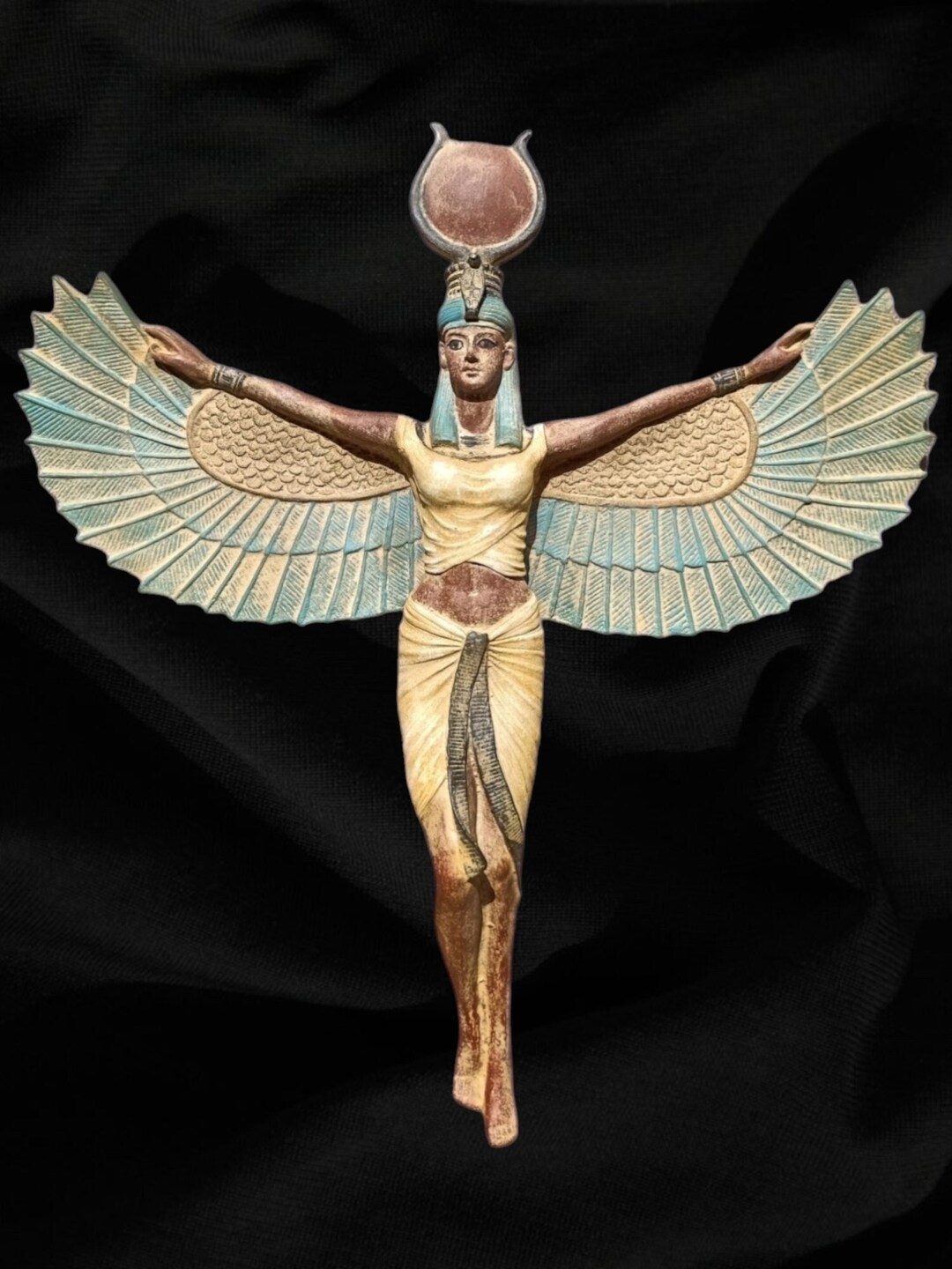 Ancient Egyptian Goddess Isis Unique Isis Staute Open Wings Sculpture ...