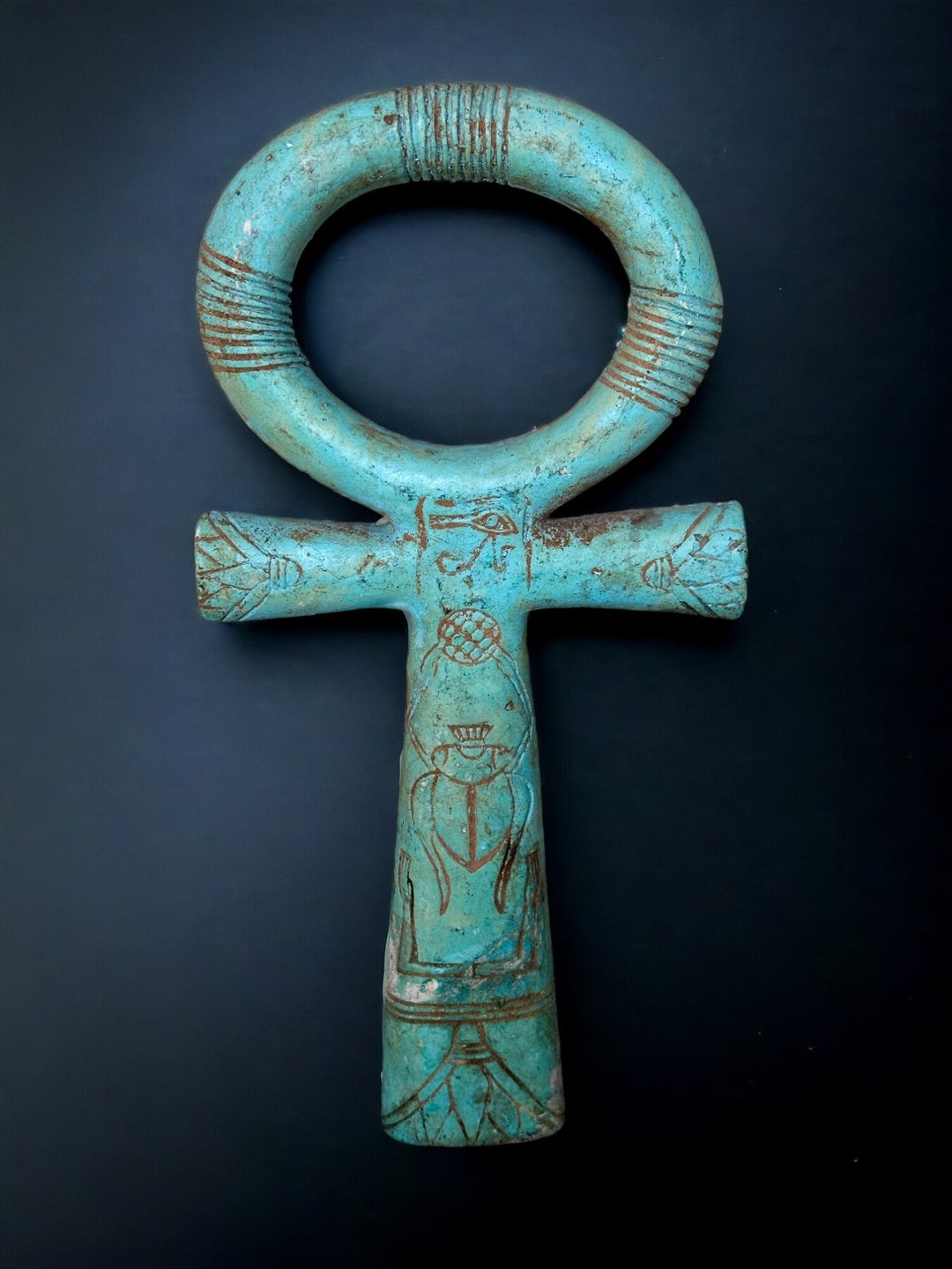 Ankh Key of Life Cross With Pharaonic Symbols Home Decor Egyptian Altar ...