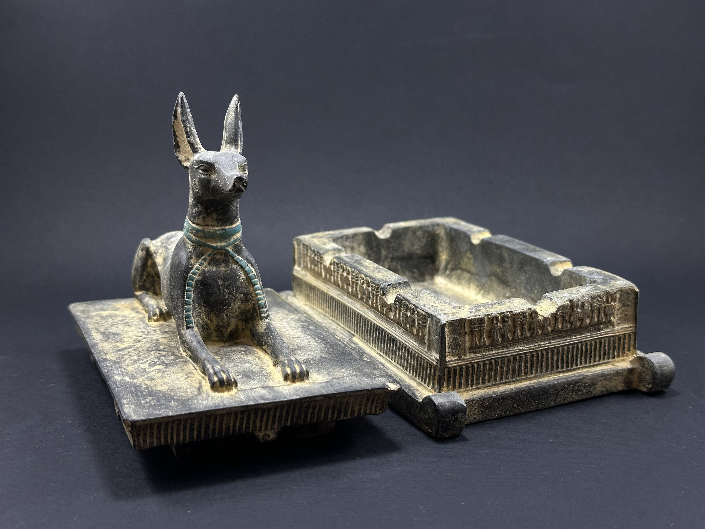 Openable Anubis Tomb Ancient Sculpture Anubis God Sitting on a - Etsy